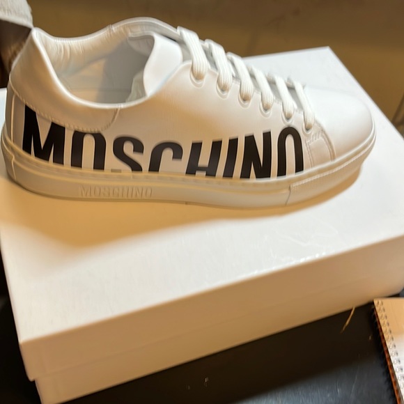 Moschino | Shoes | Authentic Moschino Leather Sneaker Women | Poshmark